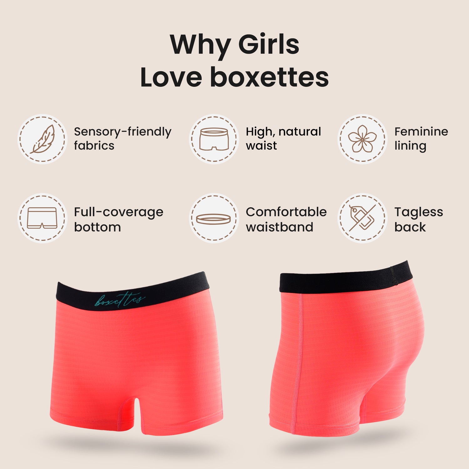 Girls Boxer Briefs | Girls Comfortable Underwear - Boxettes – boxettes