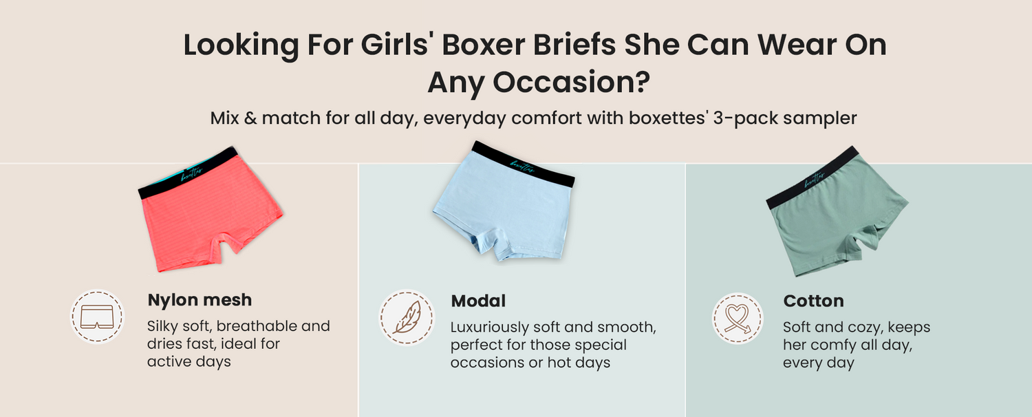 Girls Boxer Briefs | Girls Comfortable Underwear - Boxettes – boxettes